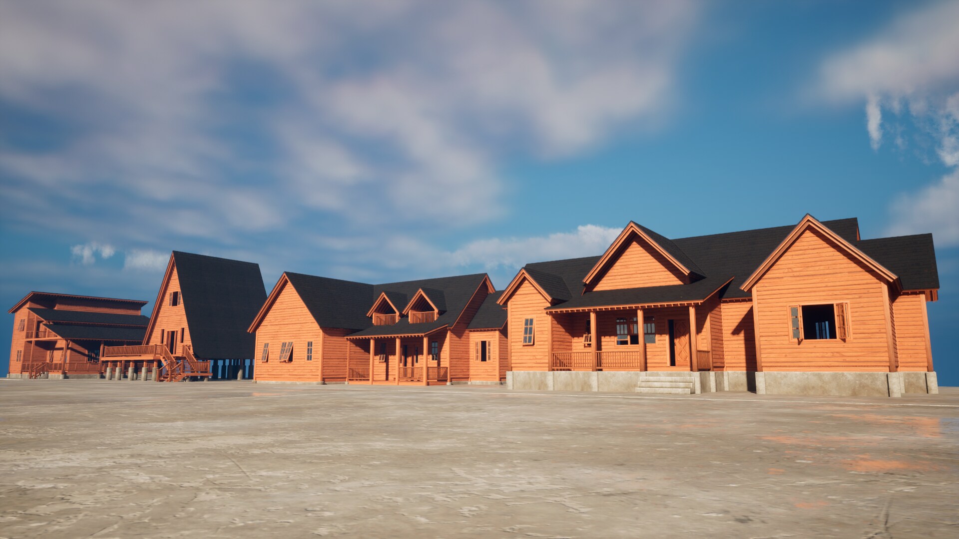 Modular Wood Houses In Environments Ue Marketplace